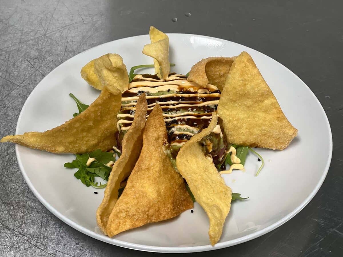 Ahi Tuna on Holmes Beach: Dive into the Ahi Tuna Stacker at Hurricane ...